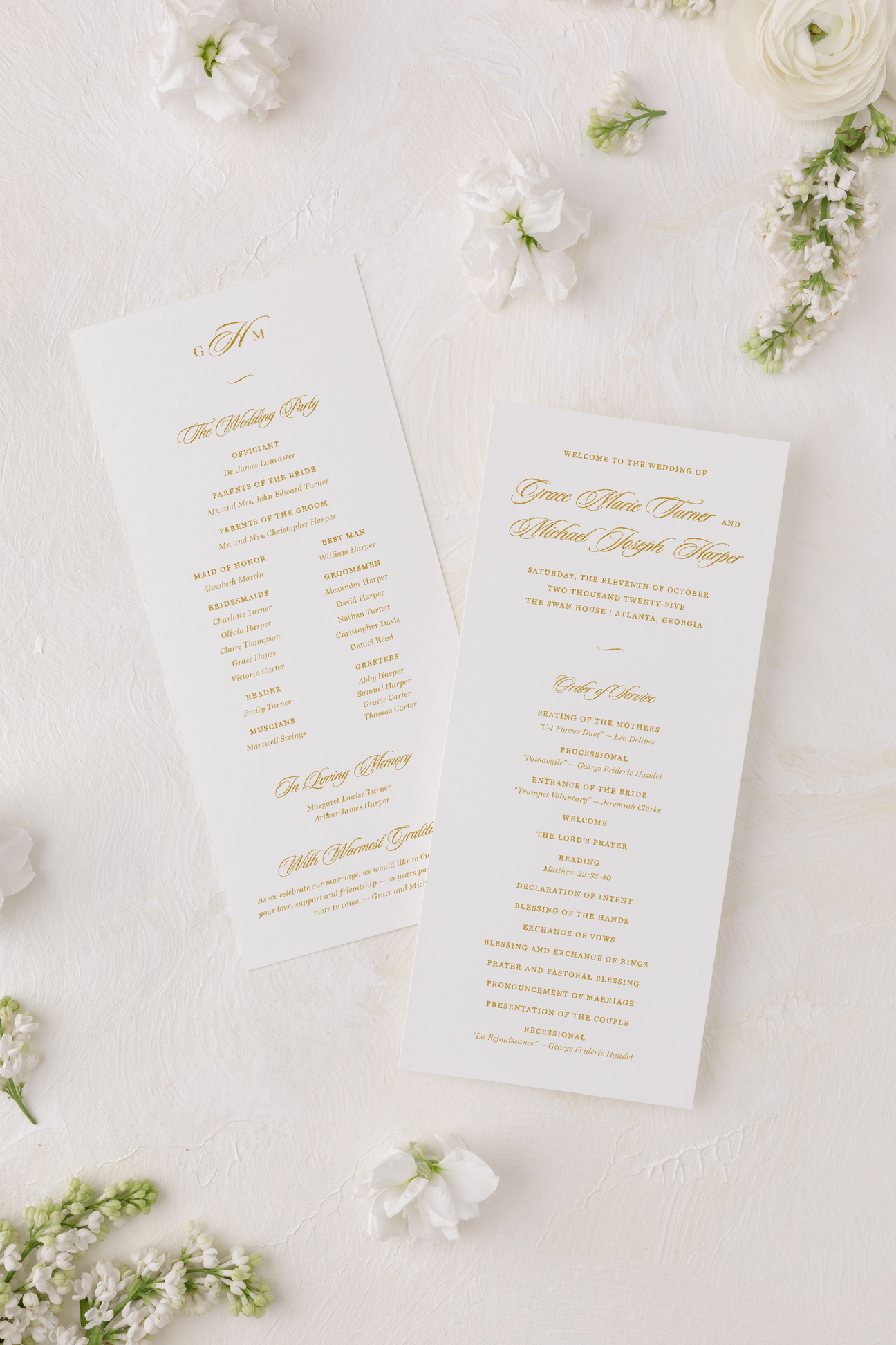 Grace • Ceremony Program – HAND & HART
