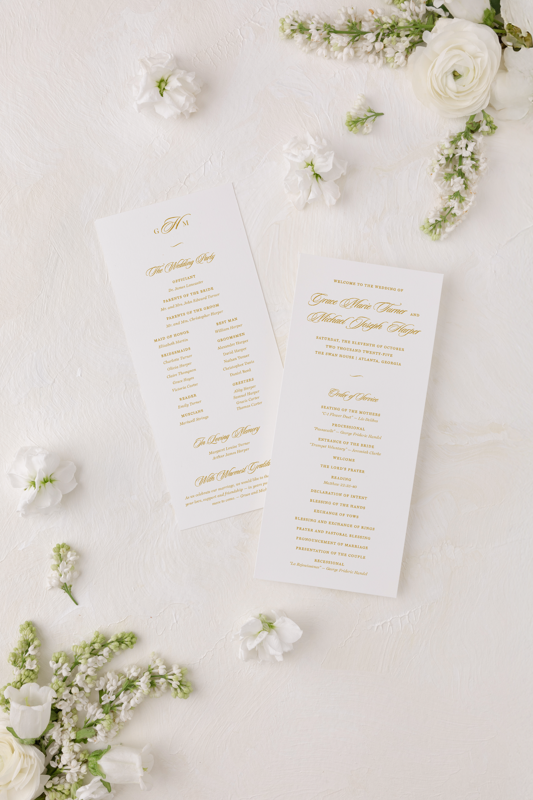 Grace • Ceremony Program – HAND & HART