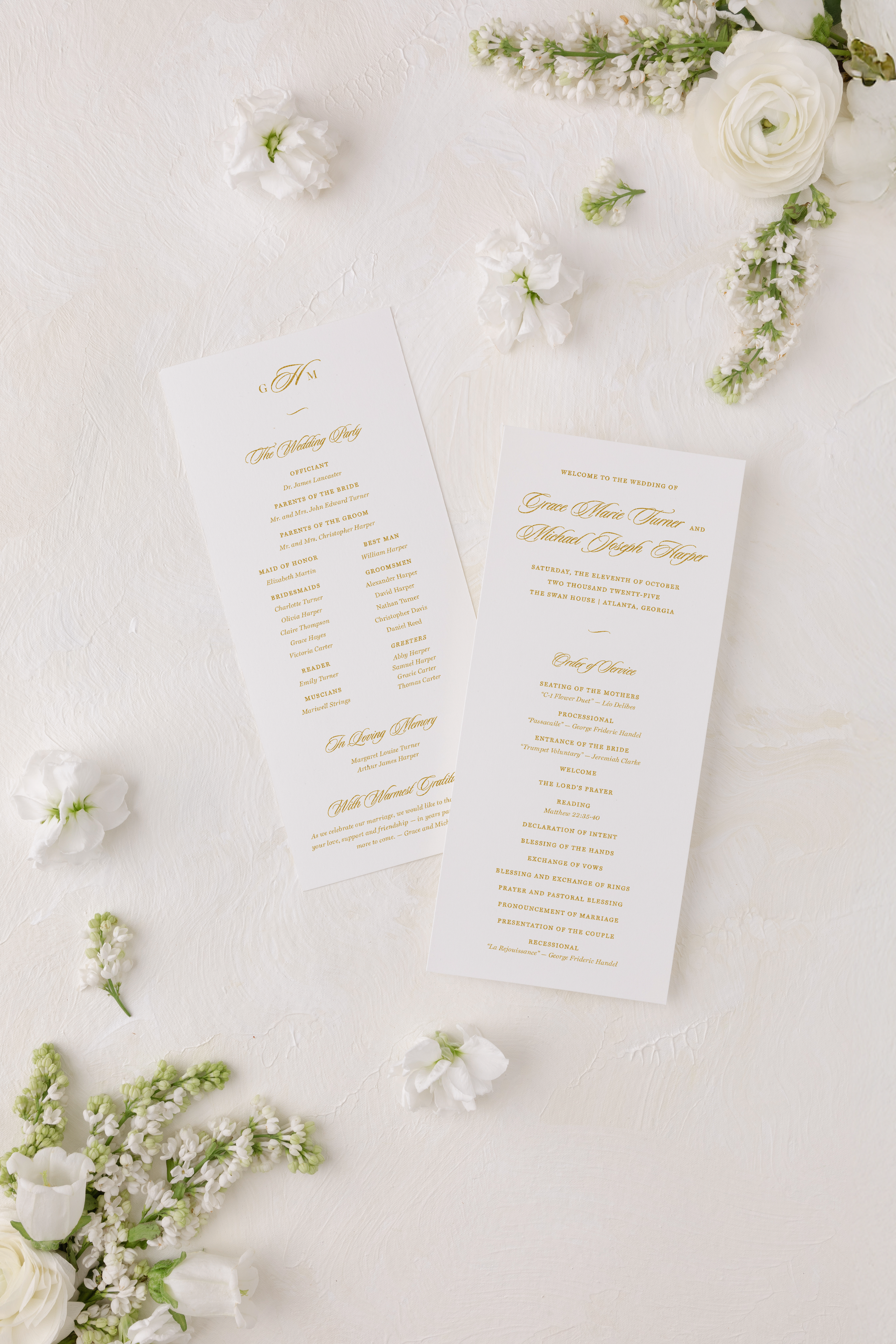Grace • Ceremony Program – HAND & HART